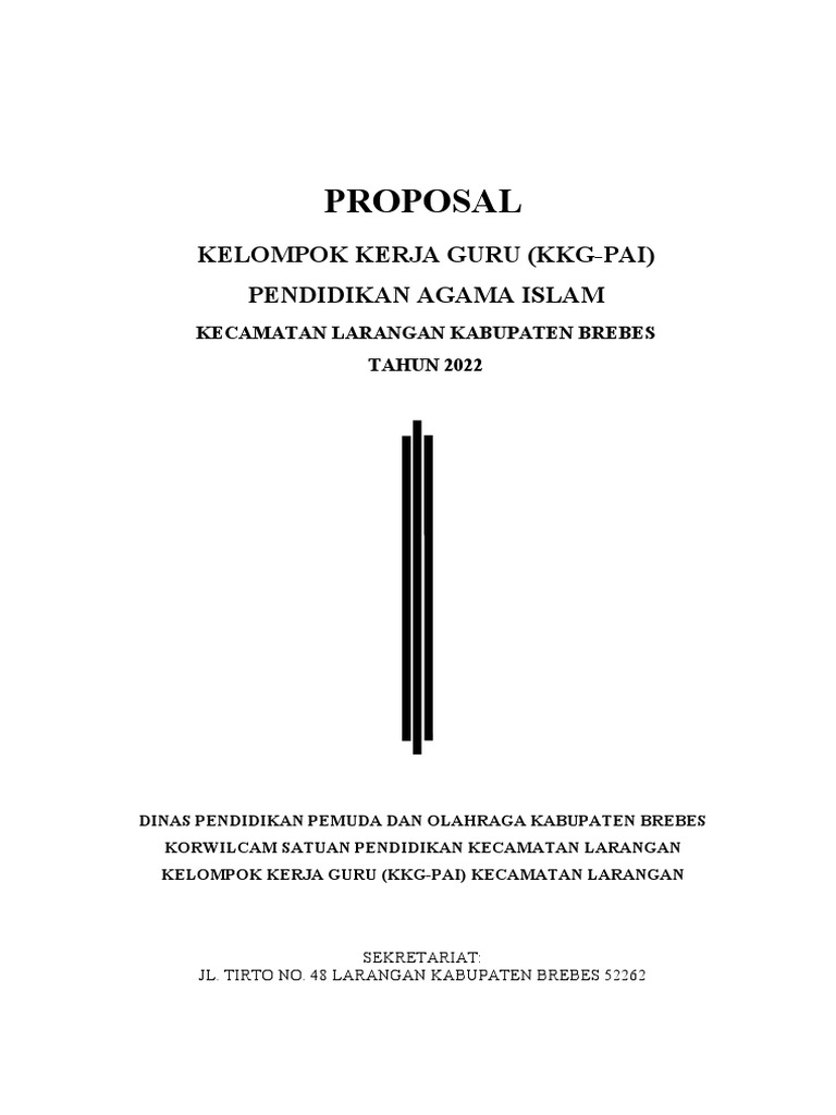 Proposal Kkg-Pai 2022 Kecamatan | PDF
