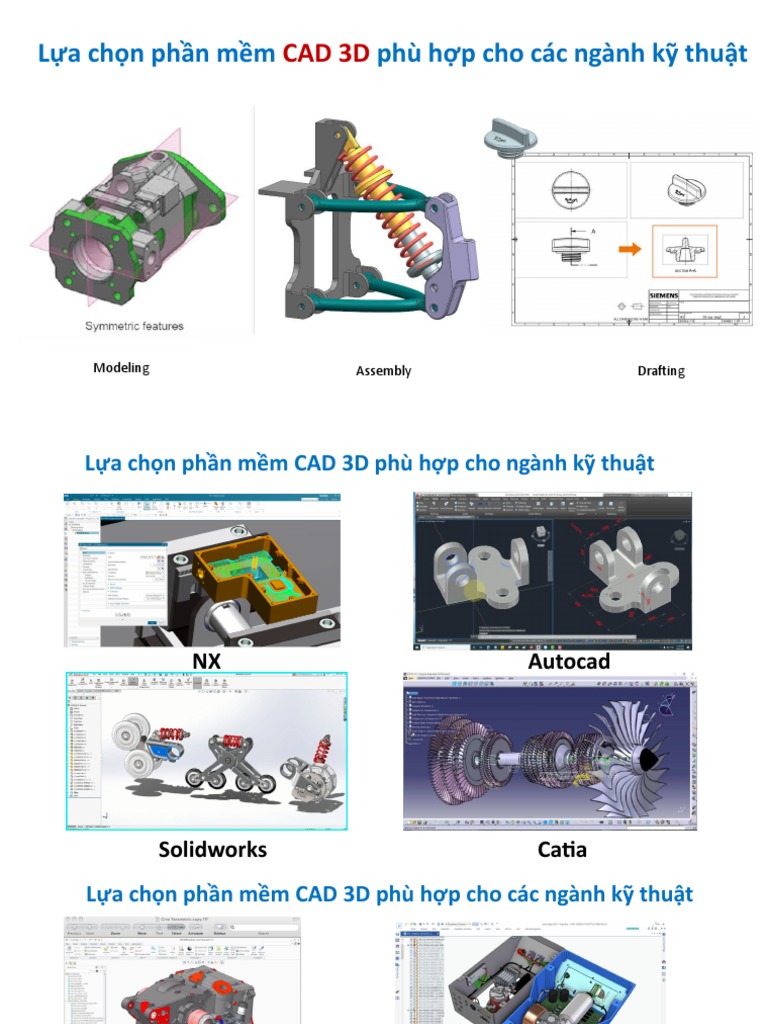 Lựa chọn phần mềm phù hợp cho các ngành kỹ thuật: Cad 3D | PDF