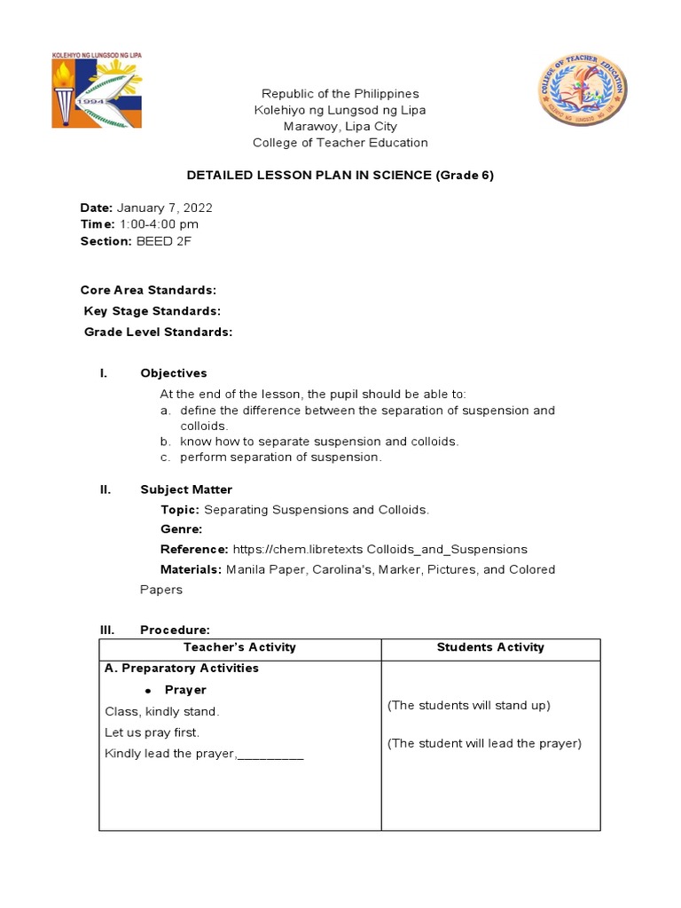 Separating Suspension and Colloids LP 2-1 | PDF | Filtration ...