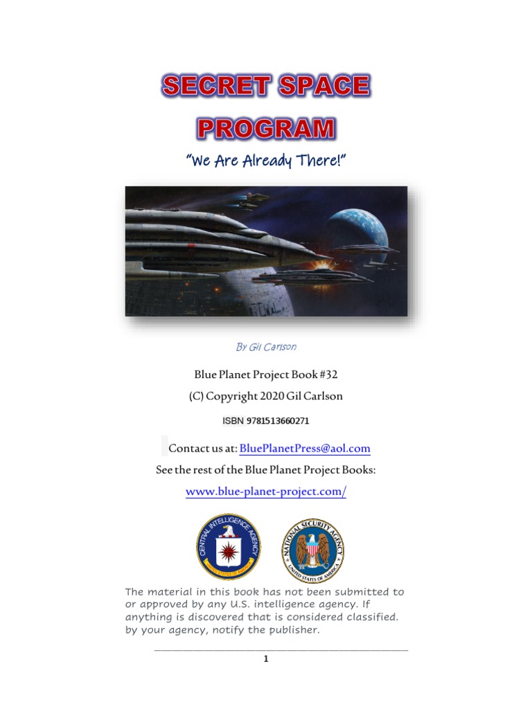Secret Space Program We Are Alr - Gil Carlson | PDF | Physical Sciences