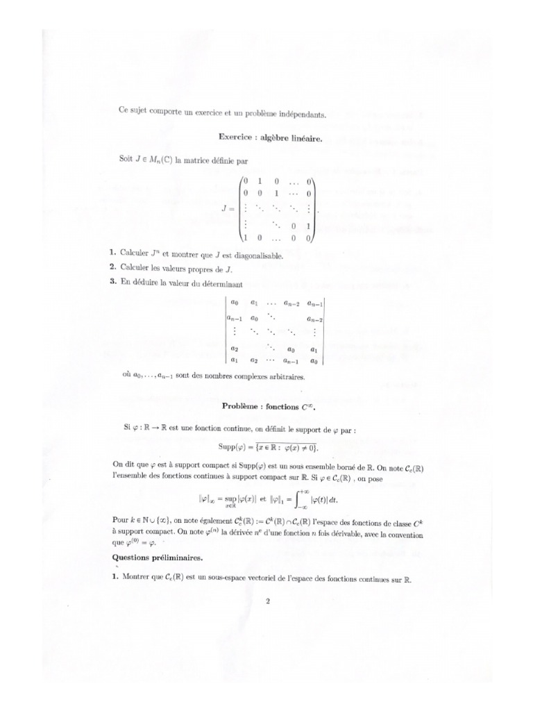 Sujet X 2023 Maths N - 1 | PDF