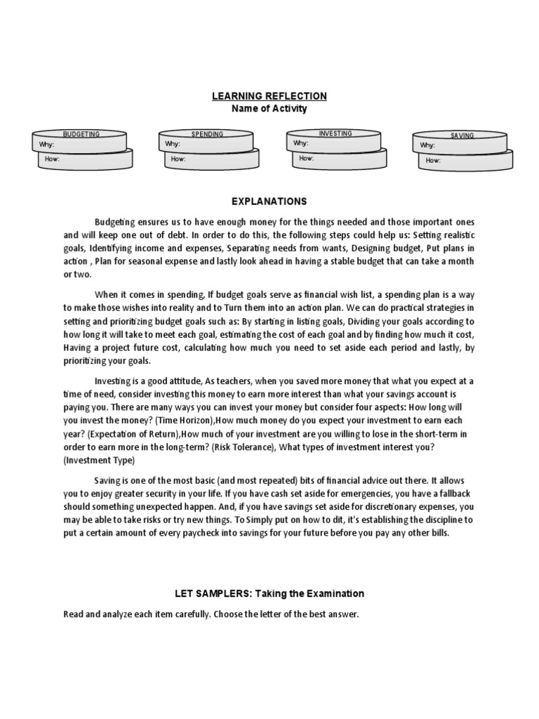 Answer Lesson 8 | PDF | Investing | Interest