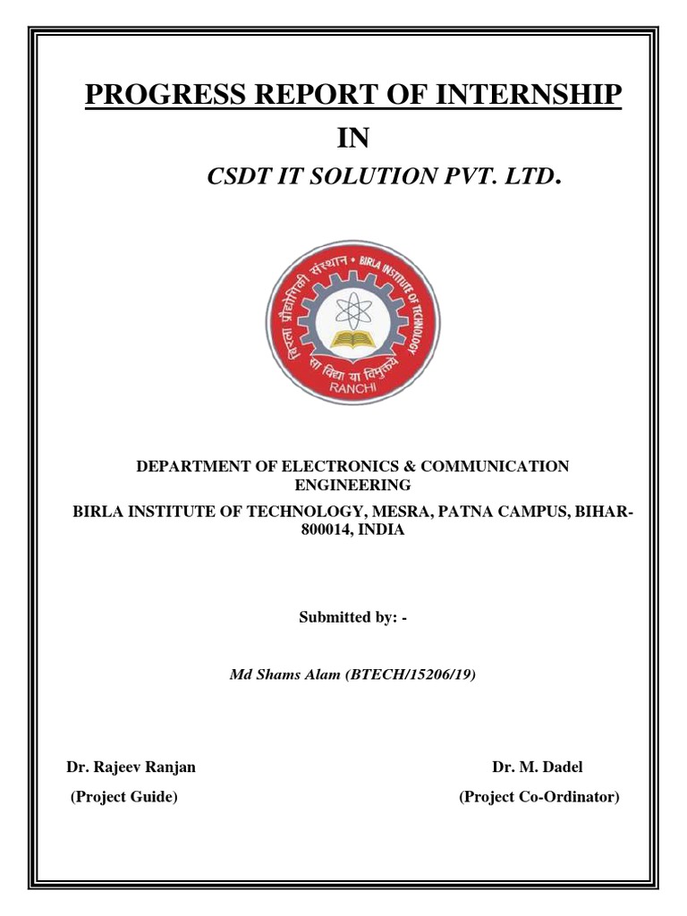 Progress - Report - of - Intership MD Shams Alam | PDF | Speech Recognition | Deep Learning