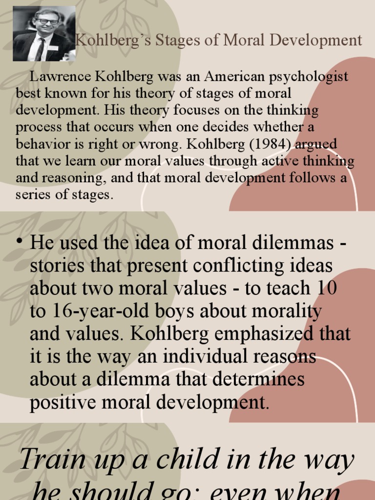 KOHLBERG | PDF | Learning | Behavioural Sciences