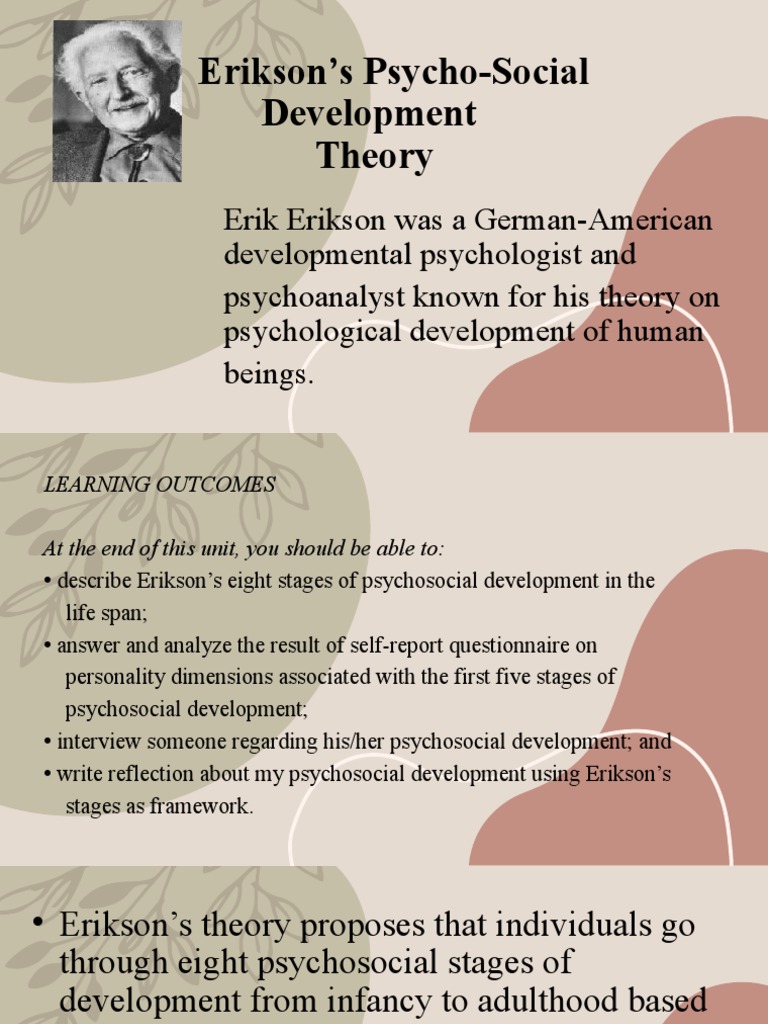 Eriksons Psycho Social Development | PDF | Developmental Psychology ...