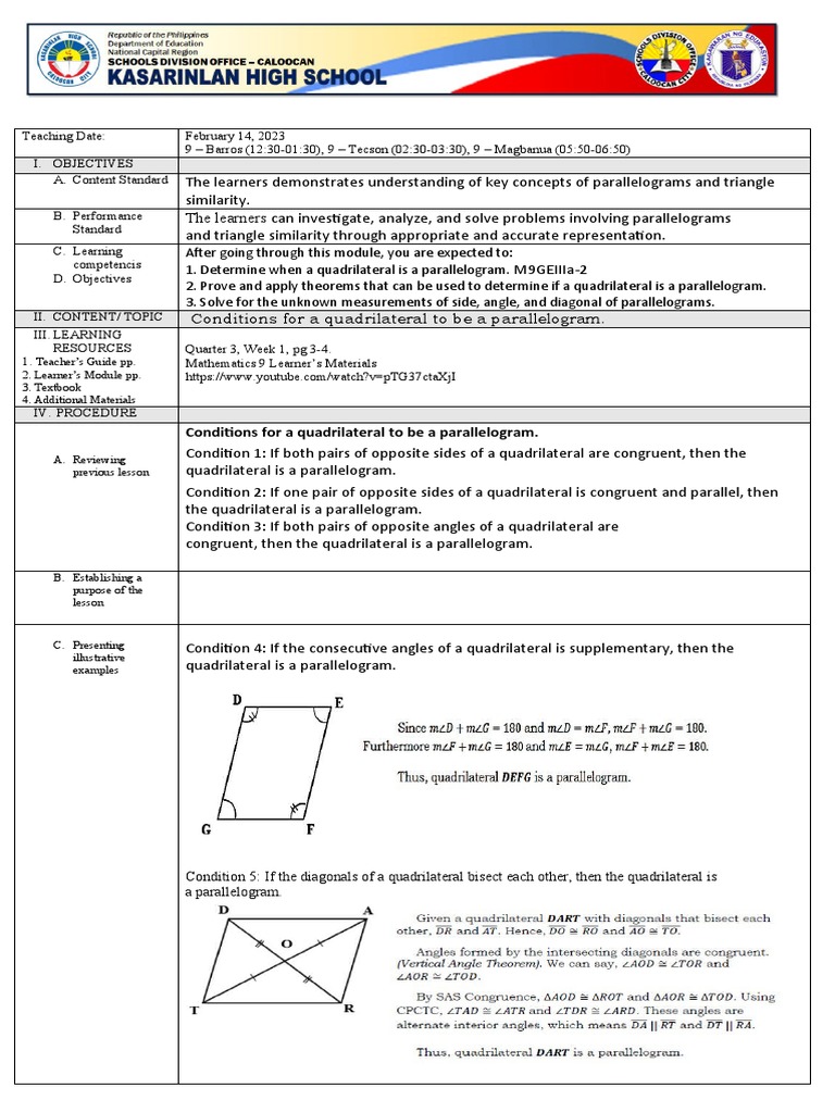 ClementeDLP February14G9 | PDF | Triangle | Learning