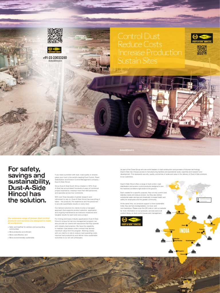 Control Dust, Reduce Costs, Increase Production: Dust-A-Side Hincol's ...