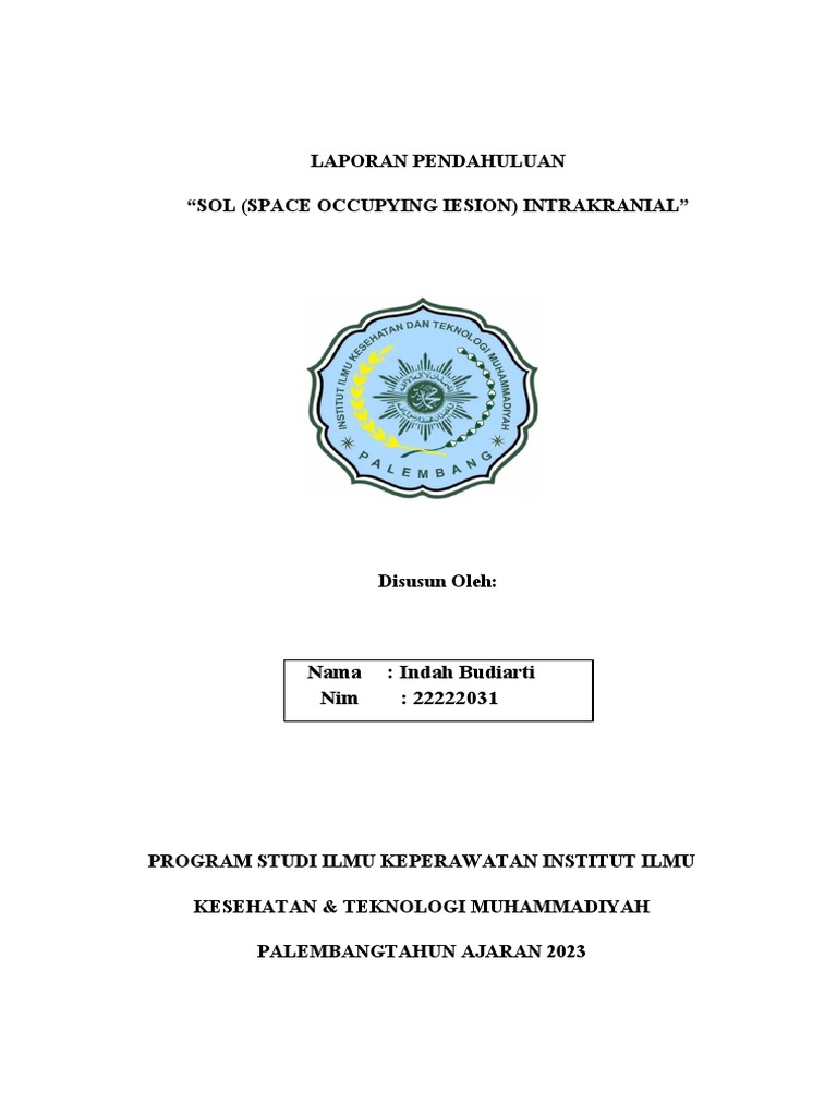Laporan Pendahuluan "Sol (Space Occupying Iesion) Intrakranial" | PDF