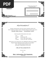 Contoh Undangan Haul Keluarga | PDF
