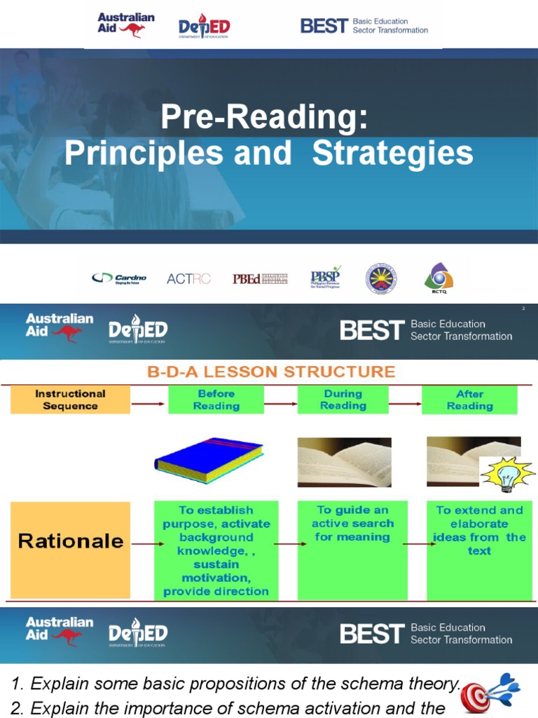 Before Reading (Principles and Strategies) | PDF | Vocabulary ...