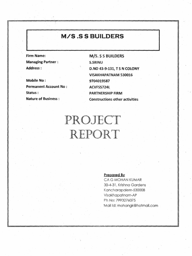 S S Builders Provisionals and Projections | PDF