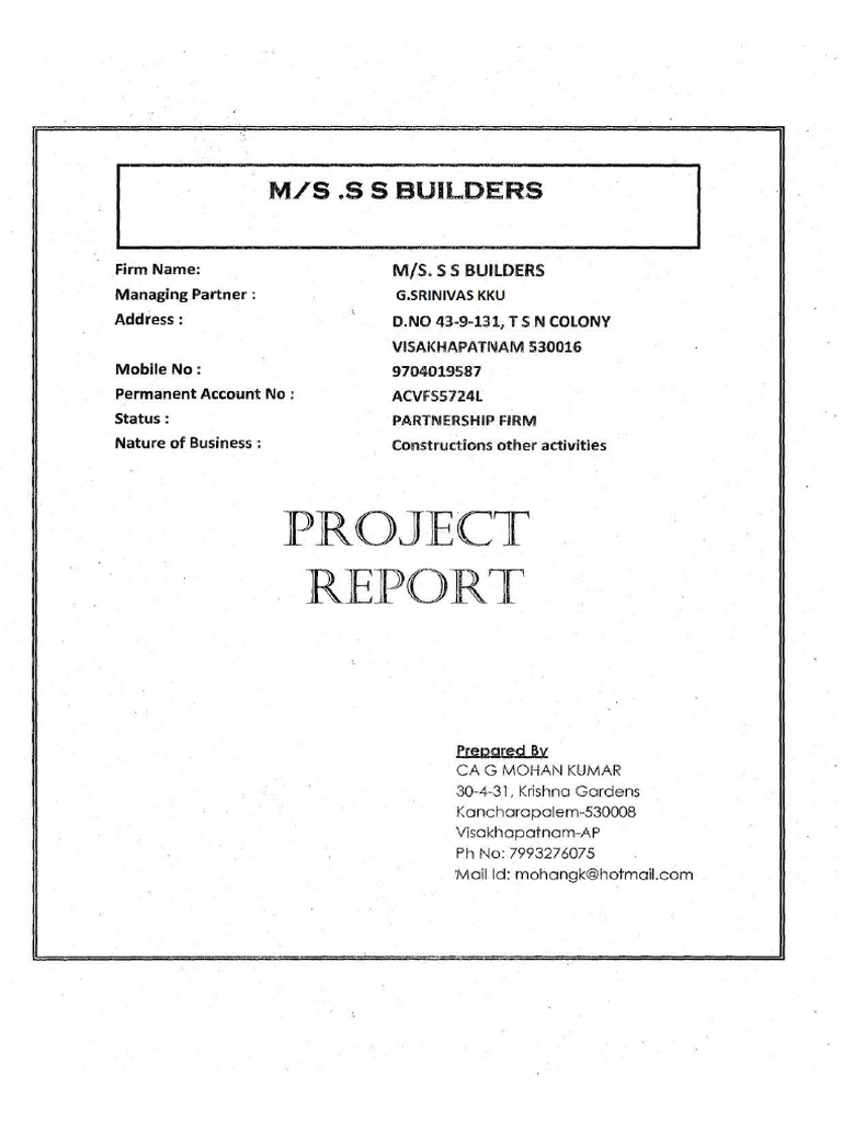 S S BUILDERS PROVISIONALS AND PROJECTIONS - Page-0001 | PDF
