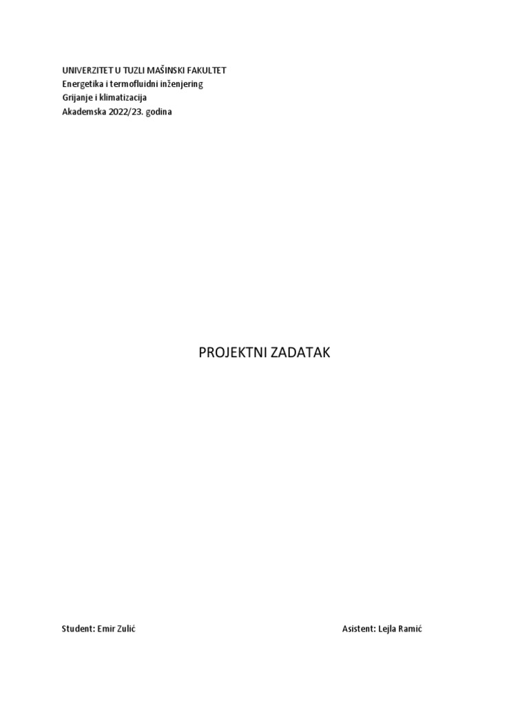 Projektni zadatak | PDF