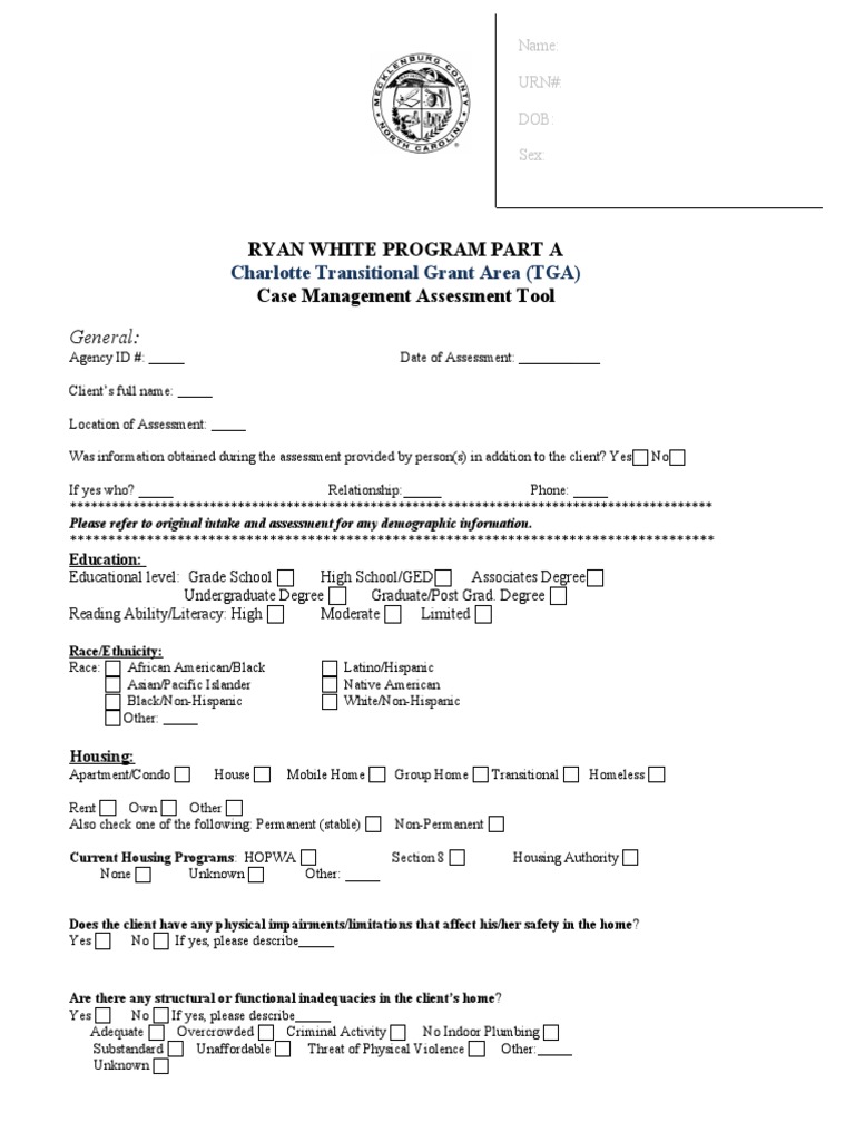 Case Management Assessment Form | PDF | Mental Disorder | Domestic Violence
