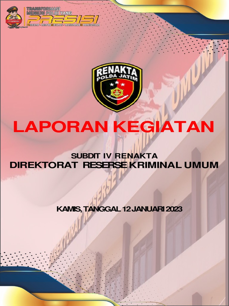 Laporan Kegiatan Subdit IV Renakta | PDF