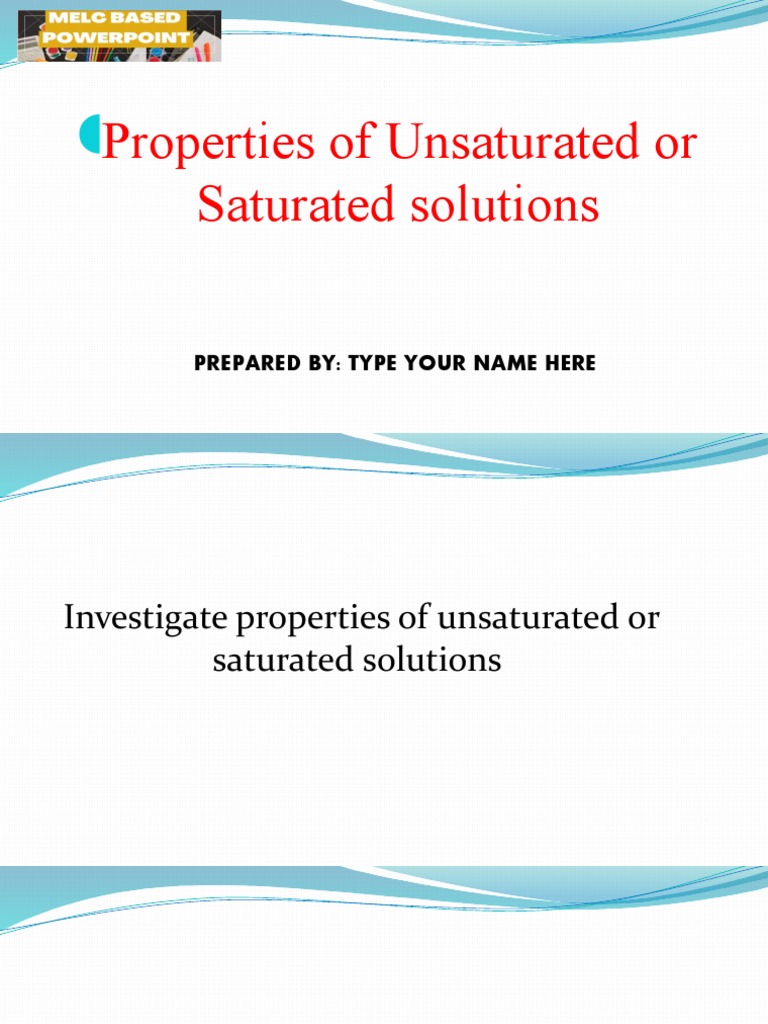 G7 Science Q1 - Week 6-Unsaturated and Saturated Solution | PDF ...