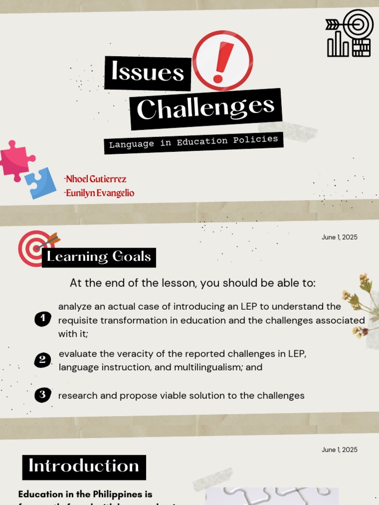 Lesson 4 LEP Challenges and Issues | PDF | Second Language Acquisition ...