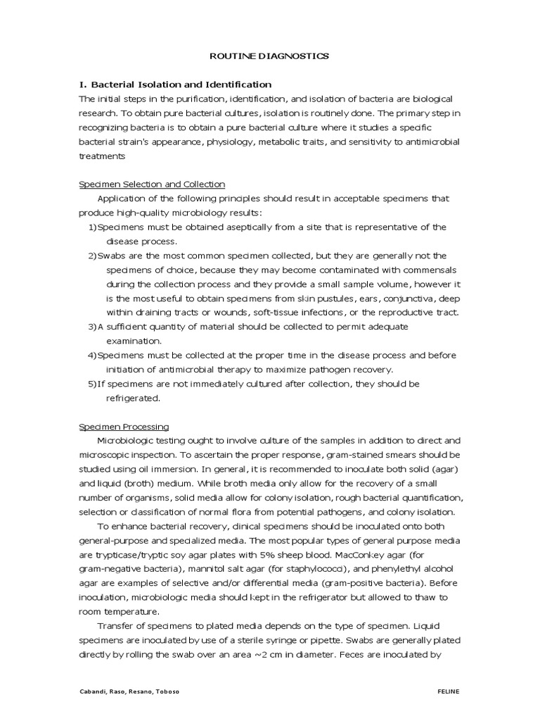 ROUTINE DIAGNOSTICS VCLINICS101 - Cabandi, Raso, Resano, Toboso | PDF ...
