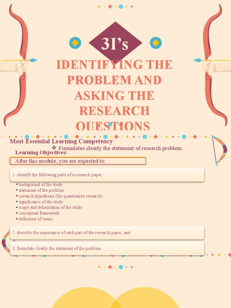 Q3 WK 2.1 Identifying Questions Problem | PDF | Hypothesis | Null Hypothesis
