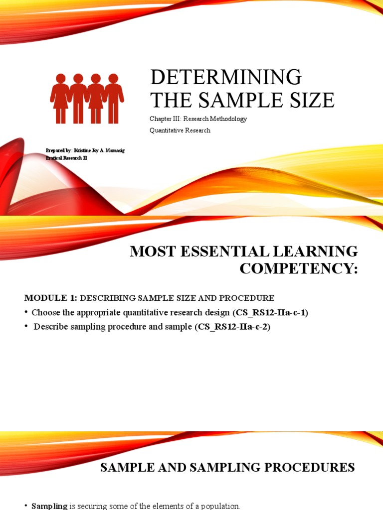 Q4 WEEK 1 2 Slovins and Samplingpptx | PDF | Sampling (Statistics) | Statistics
