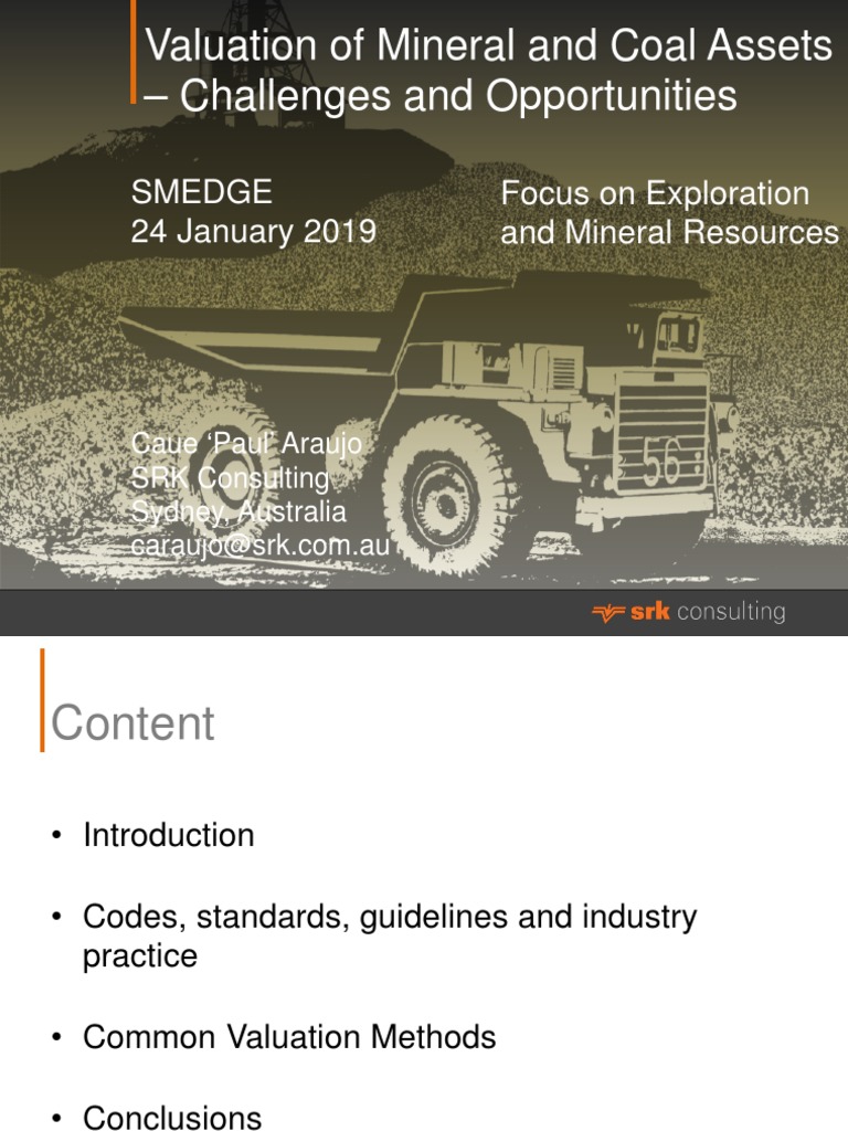 Mineral Asset Valuation Guide | PDF | Valuation (Finance) | Mining