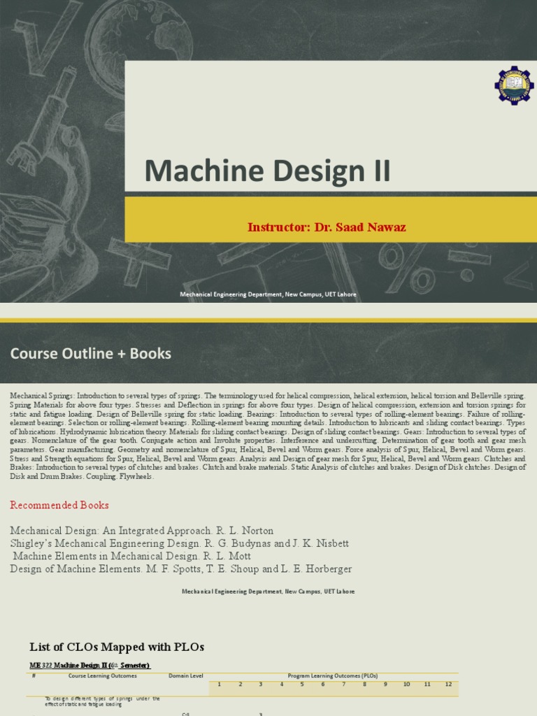 Machine Design II Lecture#1 | PDF | Gear | Young's Modulus