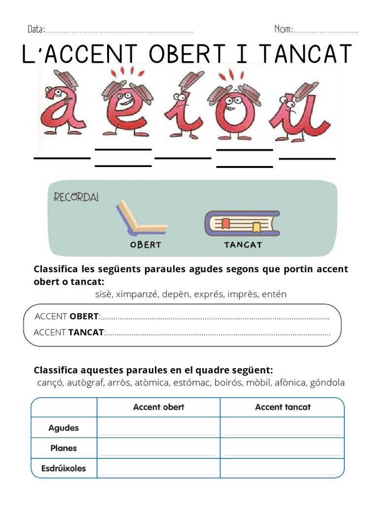 L'accent Obert I Tancat | PDF
