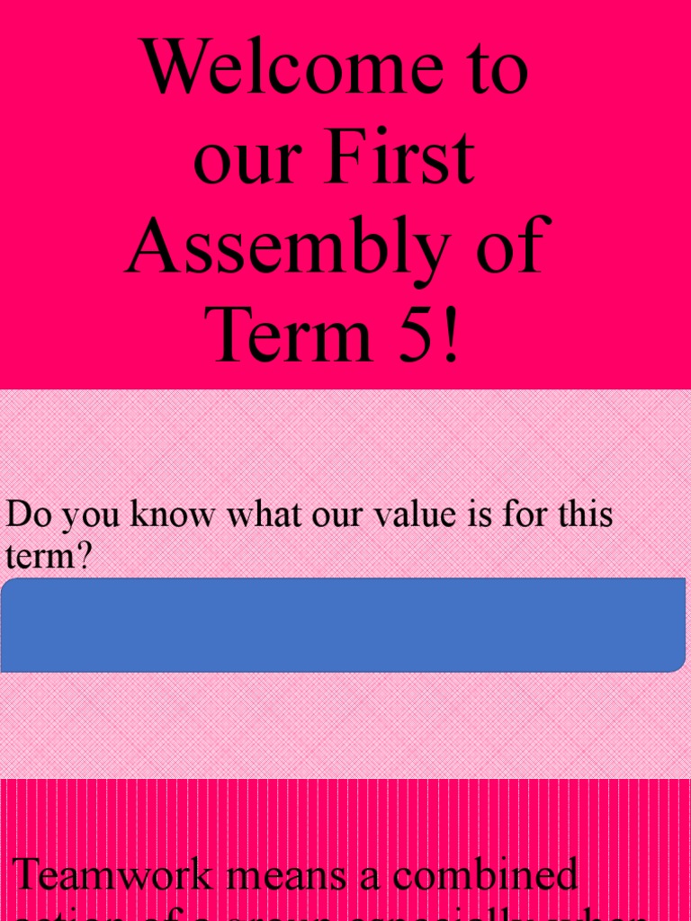 Assembly Teamwork Power Point | PDF