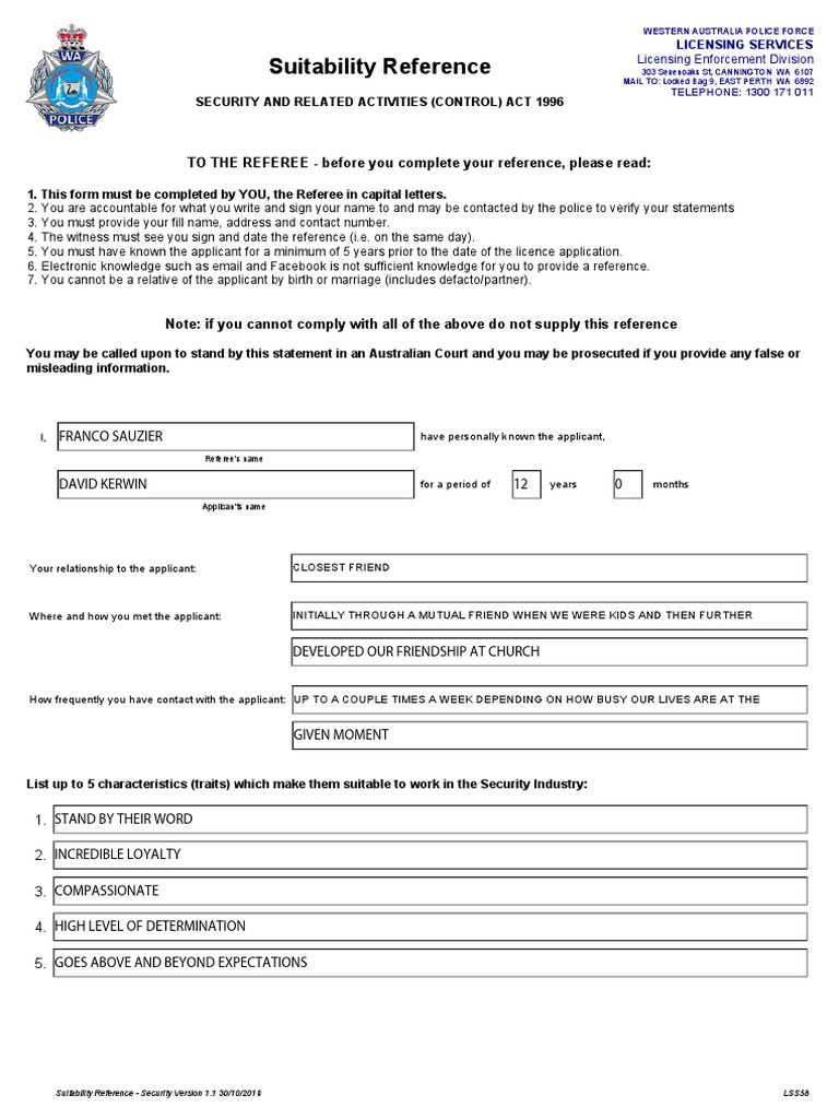 2020-LSS58 - Suitability-Reference - Franco. | PDF