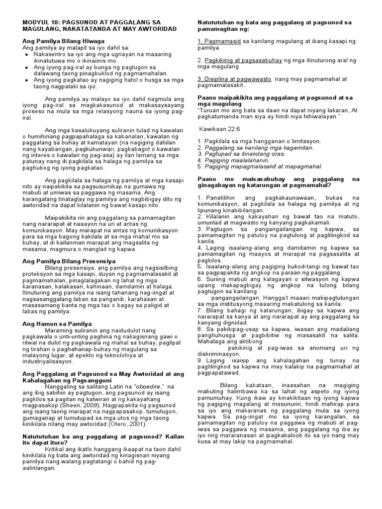EsP 8 MODYUL 10 | PDF