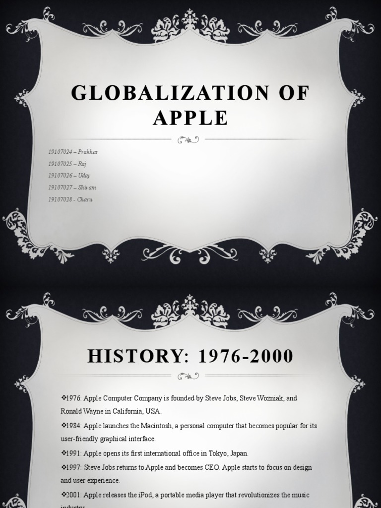 Apple’s Globalization Strategy Overview | PDF | Apple Inc. | Supply Chain