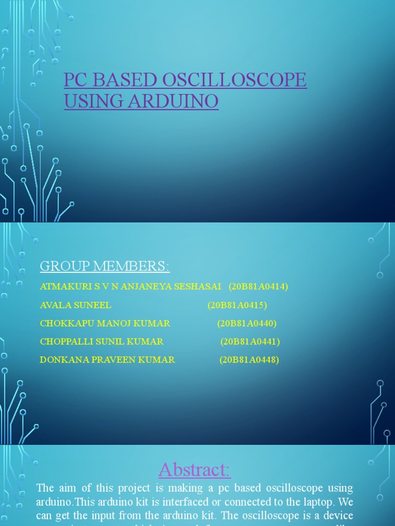 PC Based Oscilloscope Using Arduino | PDF | Arduino | Analog To Digital Converter
