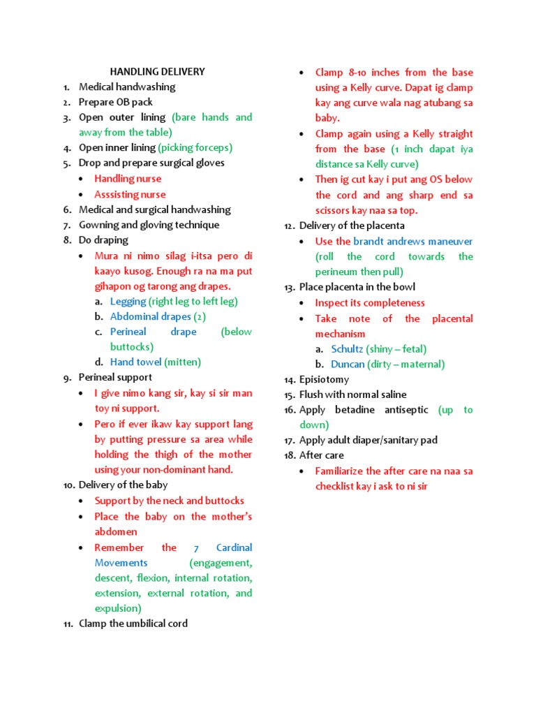 Handling and Assisting Delivery | PDF | Surgical Suture | Medical Equipment