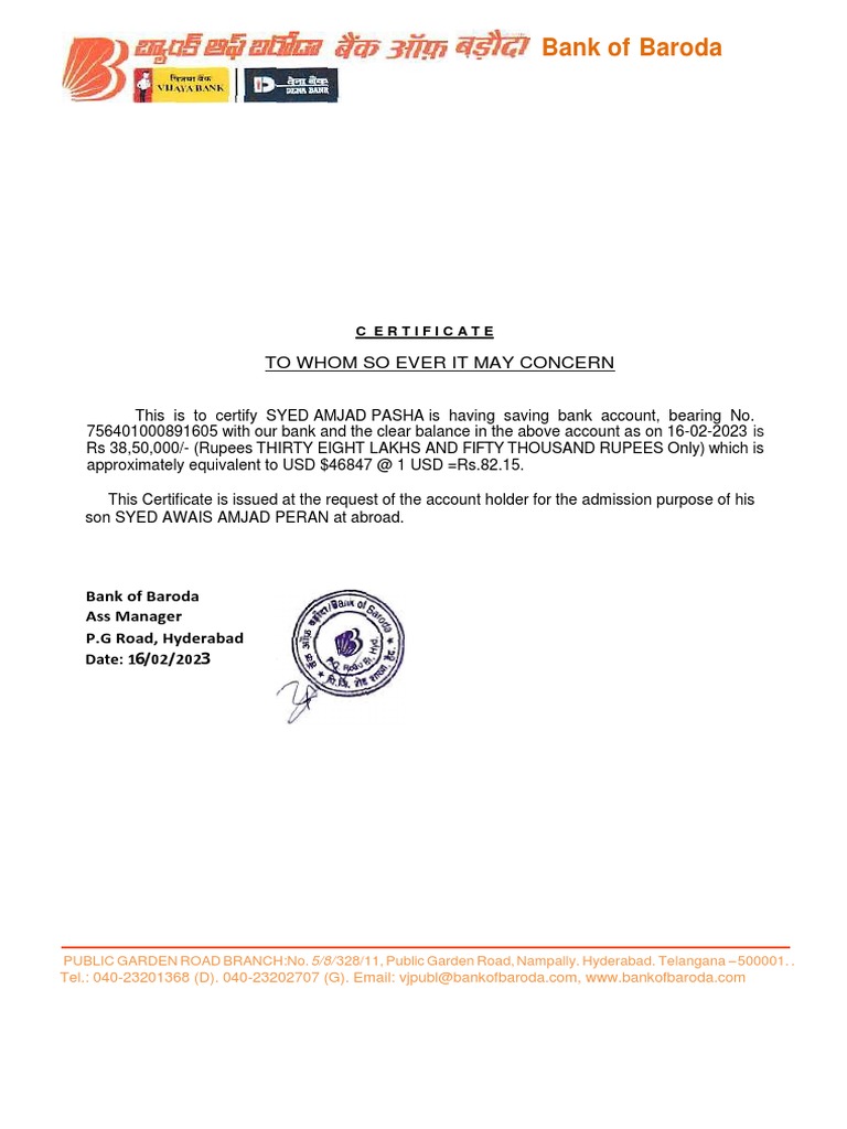 Bank of Baroda | PDF