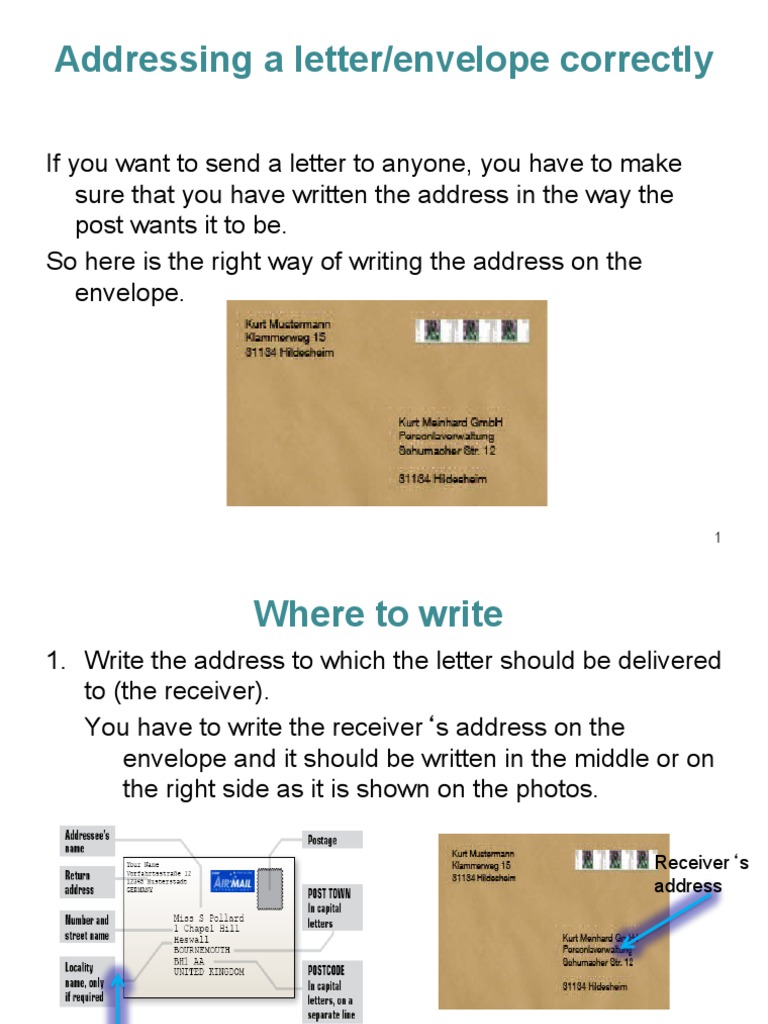 How To Address Letters | PDF
