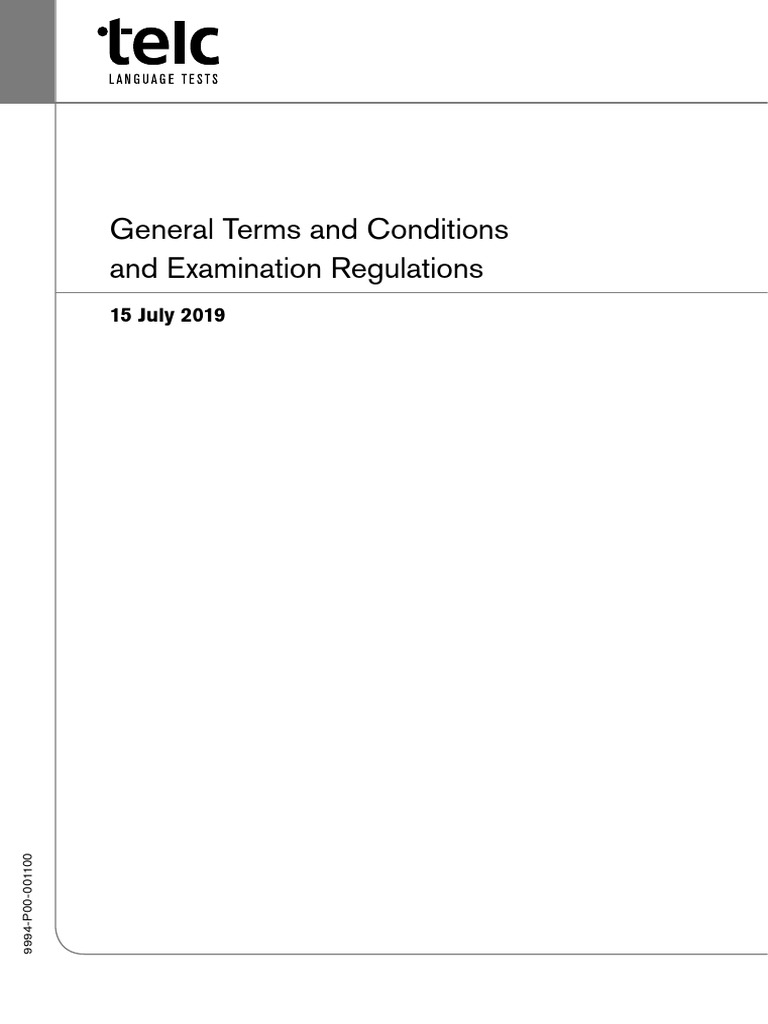 General Terms and Conditions and Exam Regulations | PDF | Registered Mail