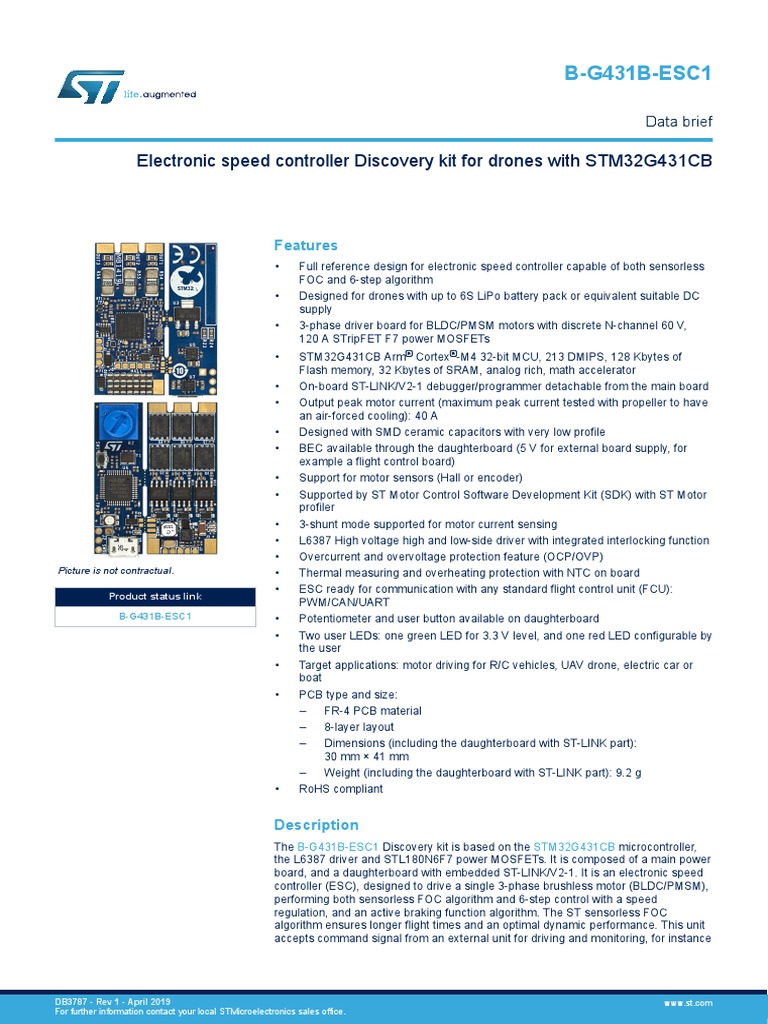 B g431b Esc1 | PDF | Microcontroller | Computer Engineering