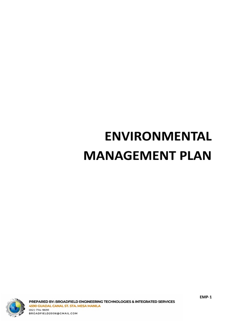 Chapter 3 Environmental Management Plan | PDF | Sewage Treatment | Waste