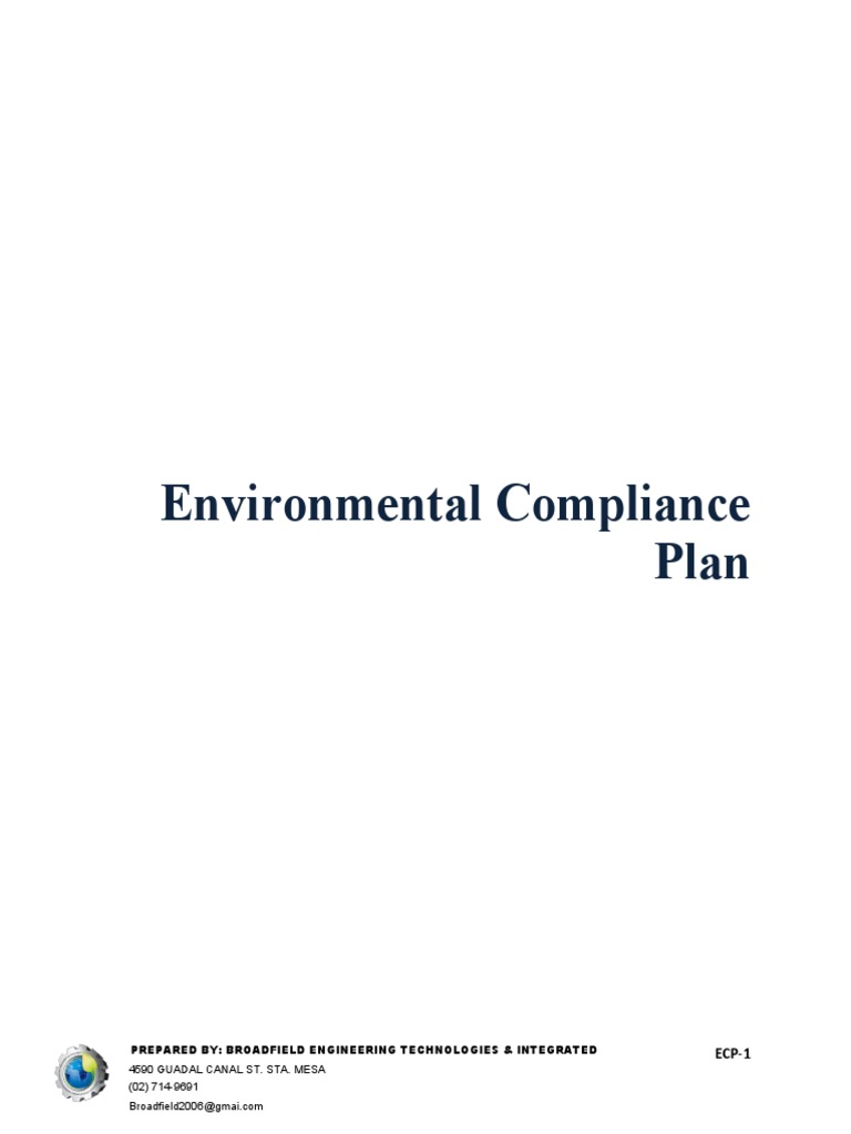 Chapter 6-1 Environmental Compliance Plan | PDF | Sewage Treatment | Waste