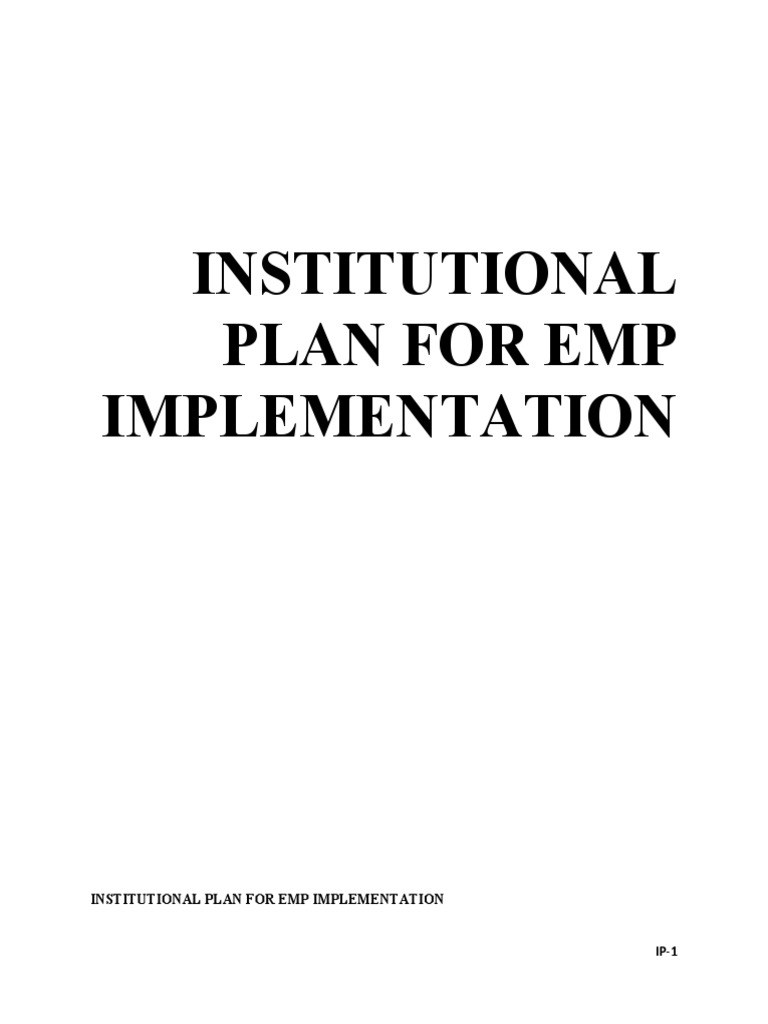 Chapter 8 Institutional Plan For EMP Implementation | PDF | Employment | Occupational Safety And ...