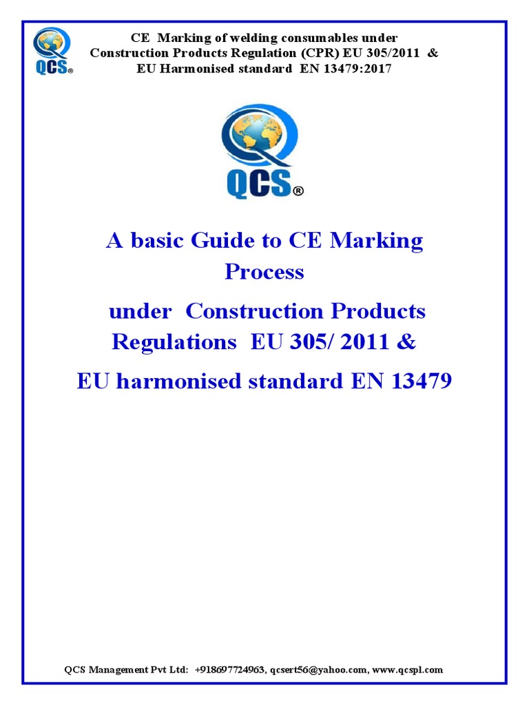 CE Marking Guide for Welding Consumables | PDF | Public Law | European ...