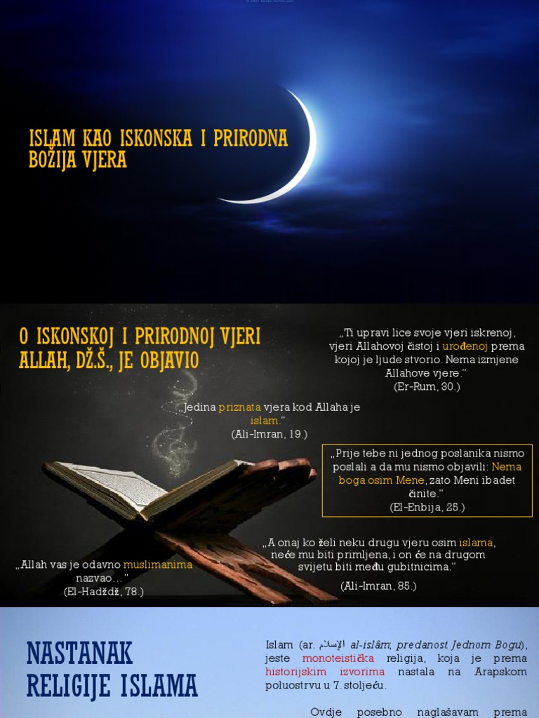 Islam Kao Iskonska I Prirodna Božija Vjera - Semir Salihović | PDF