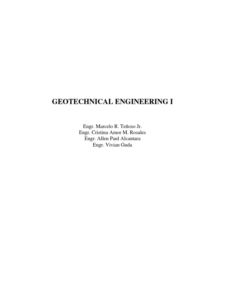 Geotechnical Engineering I | PDF | Rock (Geology) | Igneous Rock