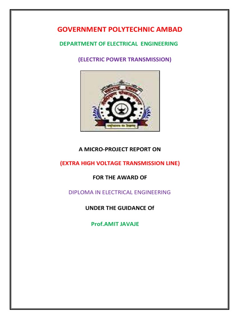 Government Polytechnic Ambad: (Electric Power Transmission) | PDF ...