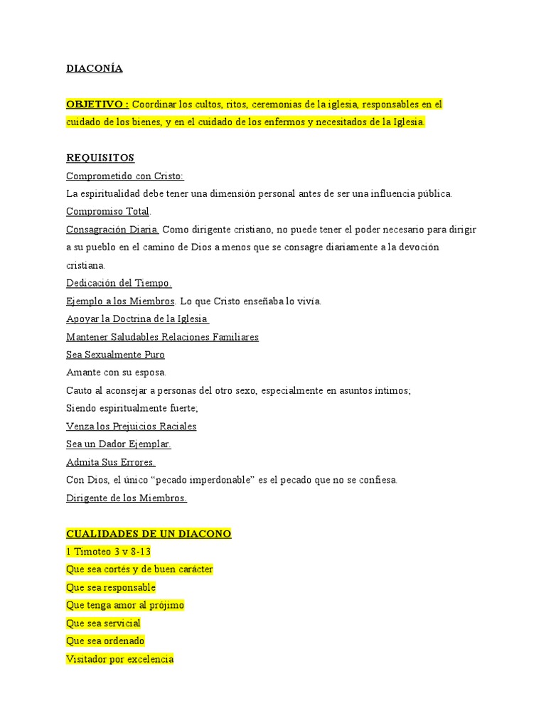 DIACONÍA | PDF | Diácono | Iglesia Católica