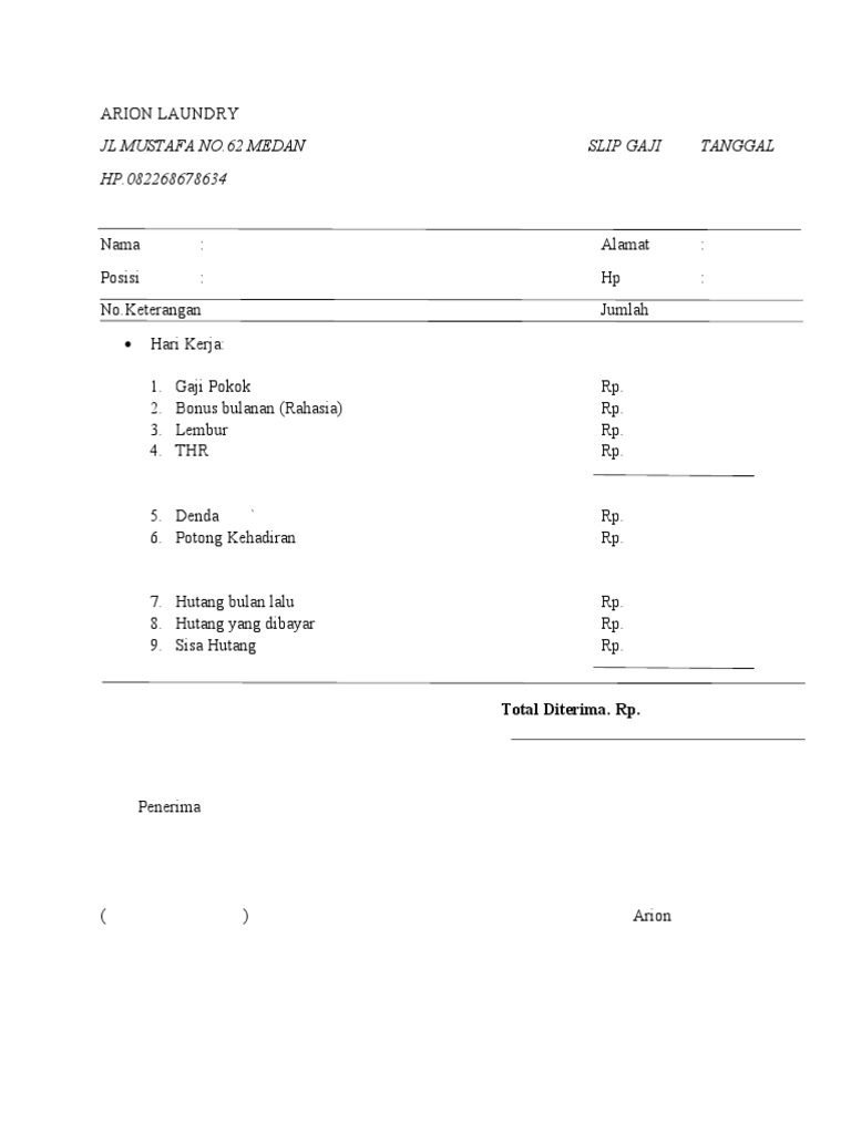 Arion Laundry | PDF