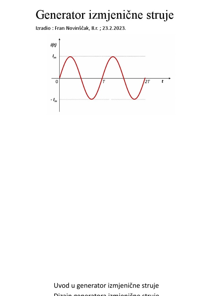 Generator Izmjenične Struje | PDF