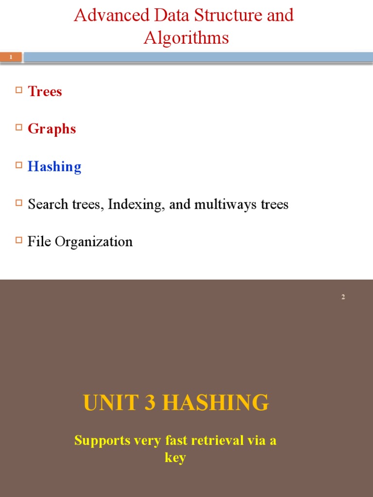Unit III-Hashing | Download Free PDF | Database Index | Theoretical Computer Science