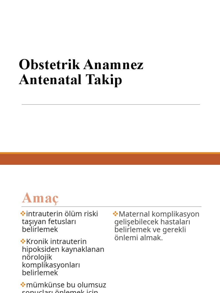 Obstetrik Anamnez Antenatal Takip-5. Sınıf | PDF