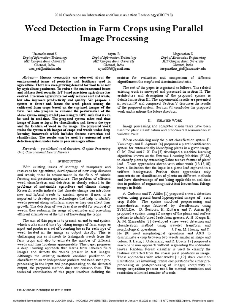 Weed_Detection_in_Farm_Crops_using_Parallel_Image_Processing | PDF | Applied Mathematics ...